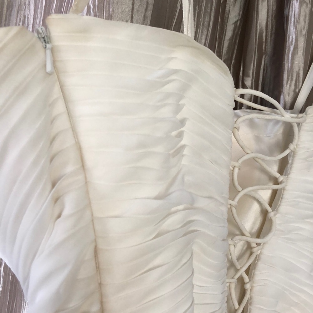 Shimmer By Bari Jay White And Crystal Prom Dress - Gem